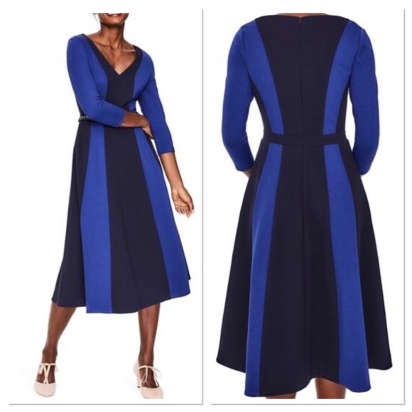 Boden | Dresses | Boden Color Block Midi Dress | Poshmark